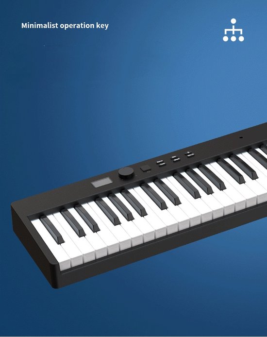 Knobbout Music United keyboard opvouwbaar 88 toetsen ( met 6 uur accu ...