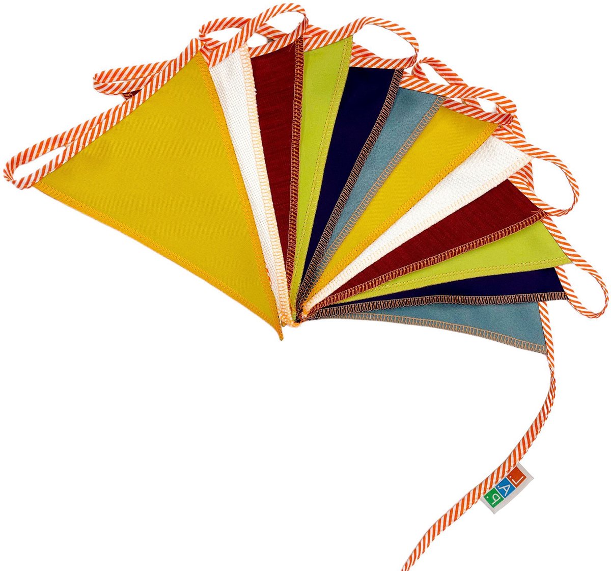 Vlaggenlijn Multicolor | 4 meter | stoffen vlaggetjes | duurzaam ...