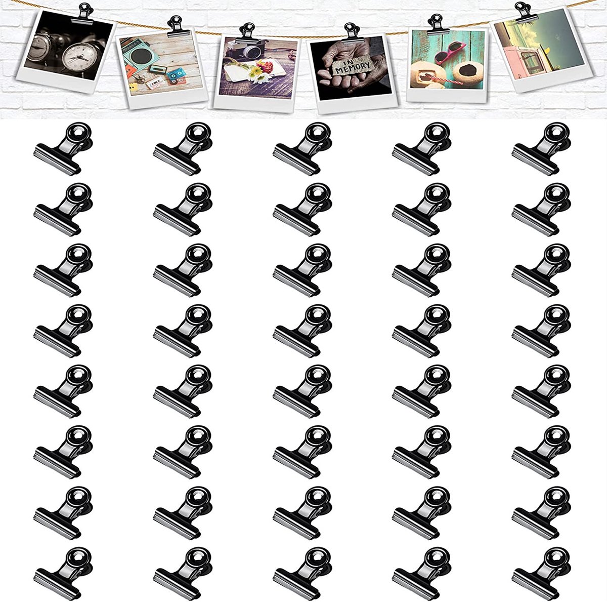 ***Zwarte Knijpers - Bulldog Clip - Kantoor Knijpers Metaal - 40 Stuks ...