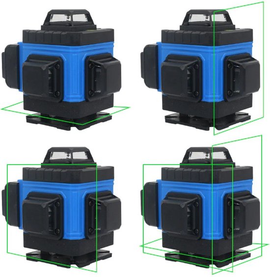 LooMar Laser Waterpas - Zelfnivellerende Kruislijnlaser 16 Lijnen - 360 ...