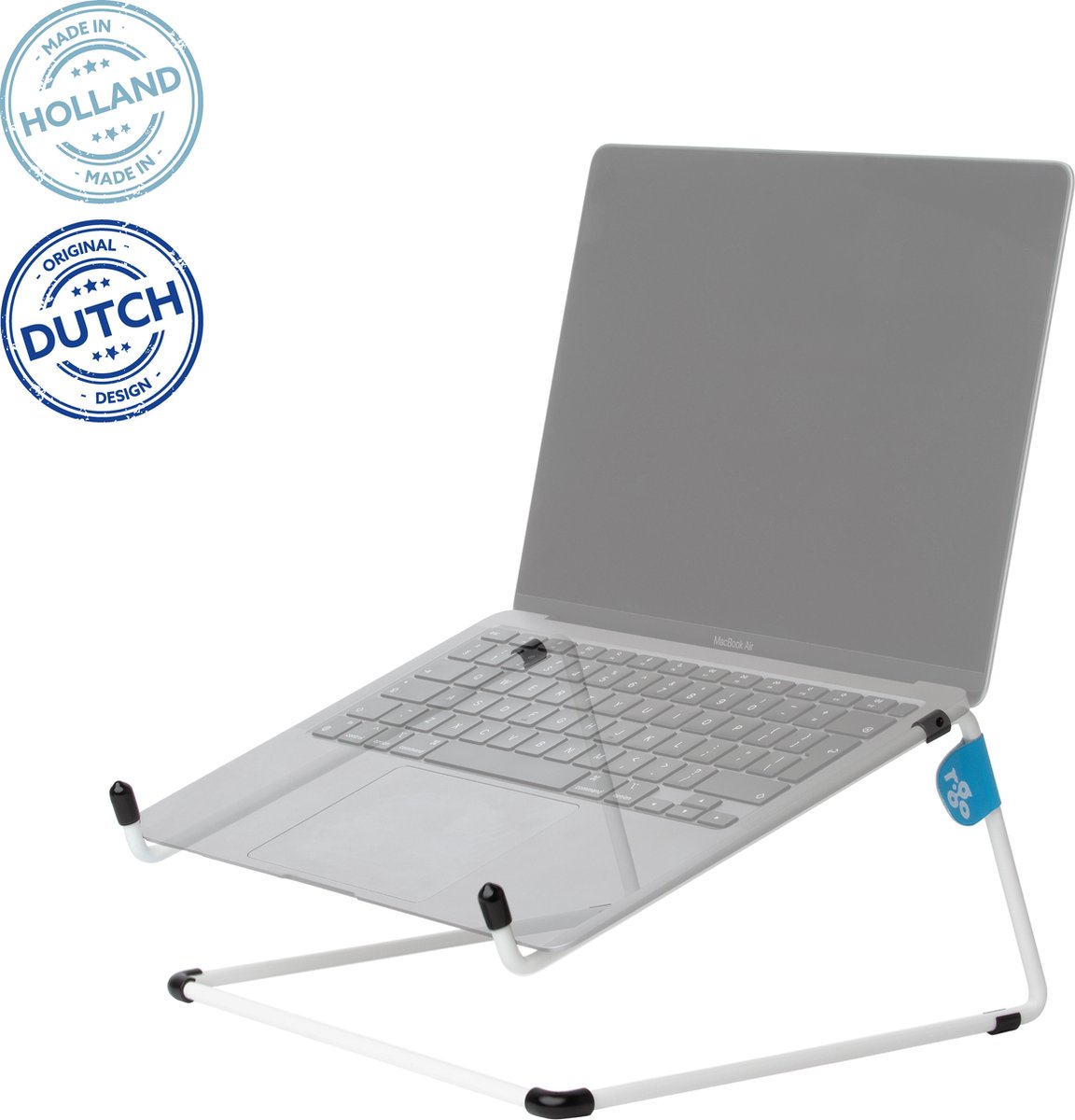 R-Go Steel Office - Laptopstandaard - Ergonomisch - Staal - Wit | bol