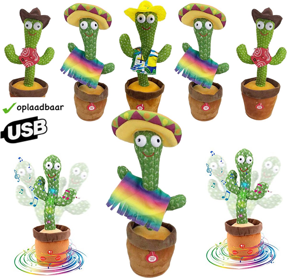 Megatrash Dansende Cactus - USB - Pratende Cactus - TikTok - Dancing ...