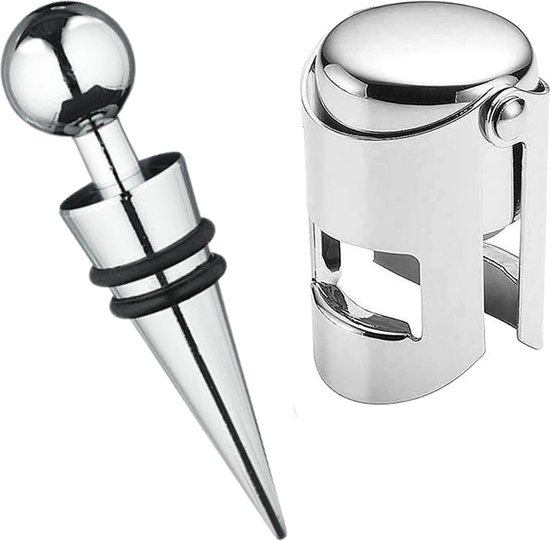 Cheqo® Luxe Wijnset - Champagne Set met Schenktuit - Wijnstopper ...