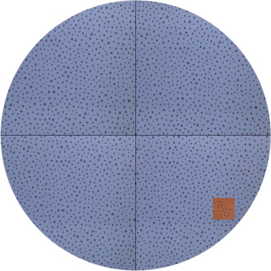 Boxkleed rond dot glitter blauw | bol