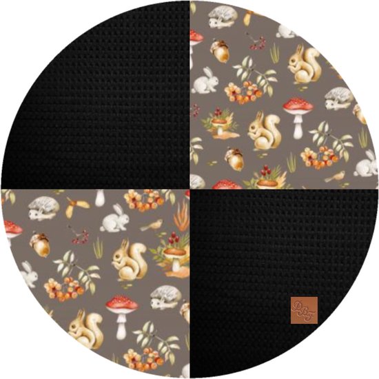 Boxkleed rond zwart met herfst | bol