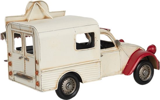 Decoratie Miniatuur Auto 32x15x19 cm Beige Rood Metaal Miniatuur Auto ...