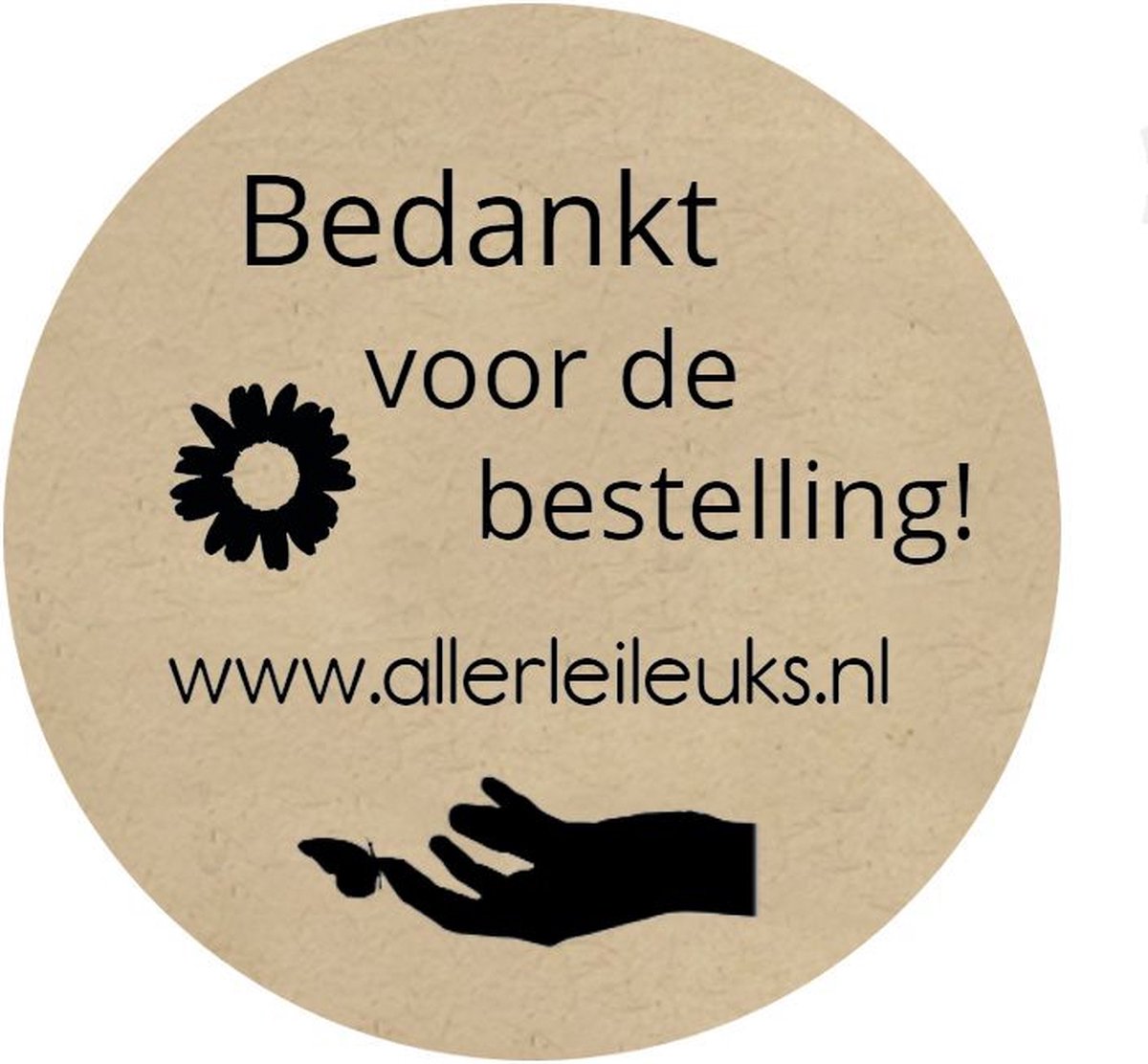 Gepersonaliseerde kraft stickers bedankt bestelling Ø40mm - 48 stuks | Persoonlijke... | bol.com