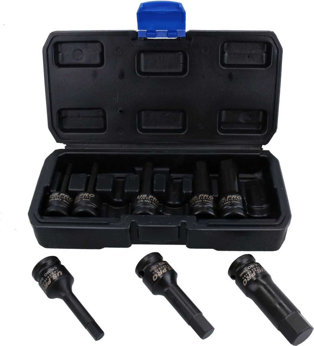 Professionele Inbus kracht / impact doppenset 1/2" 8-delig | bol.com