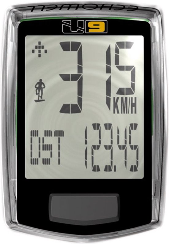 Echowell U9 - Fietscomputer - 9 functies - Bedraad - Transparant | bol
