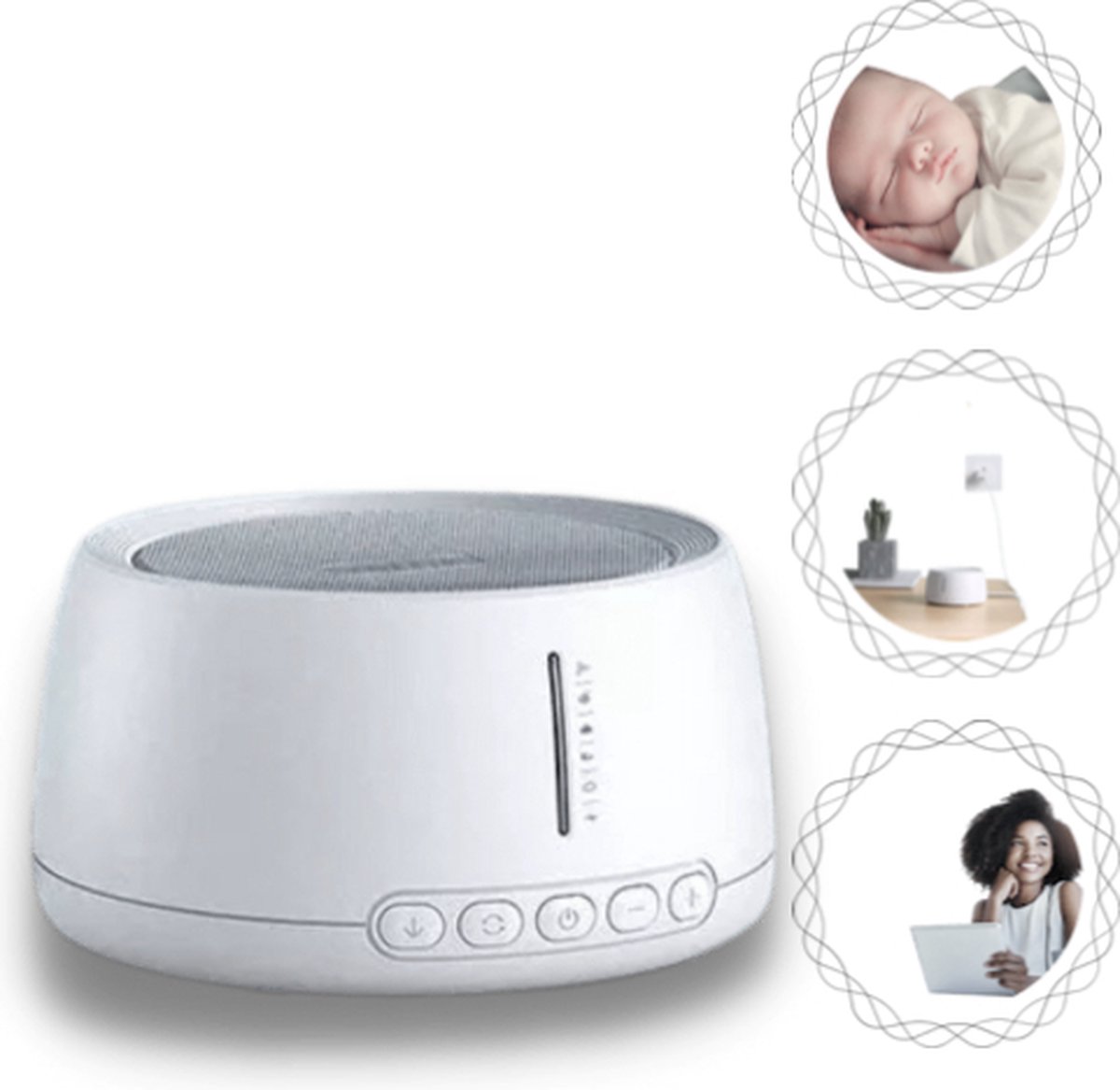 Machine à bruit White pour Bébé et adulte - Aide au sommeil - Bruit ...