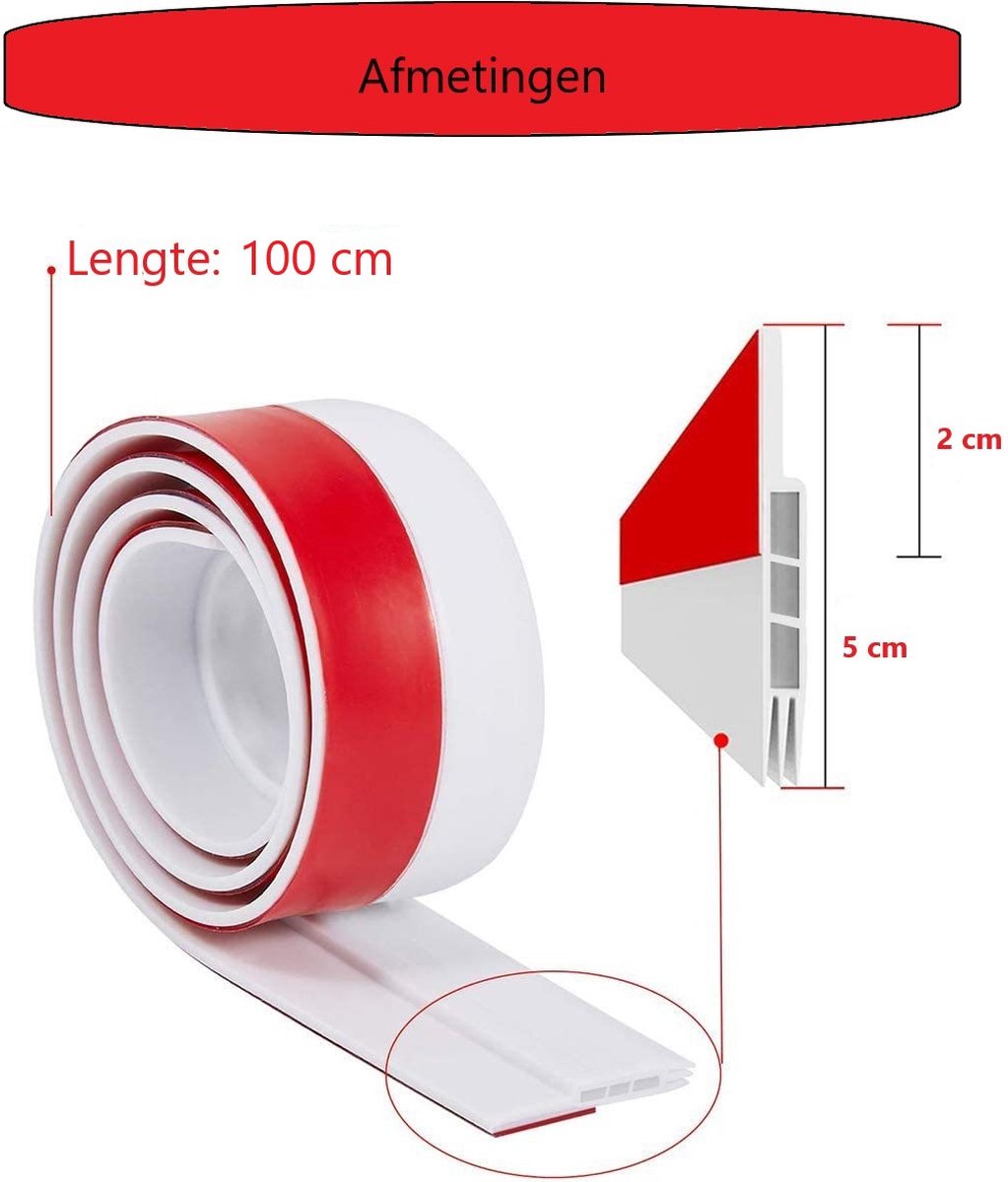 Huntex Zelfklevende Tochtstrip voor Deuren - Wit - 100 x 5 CM ...