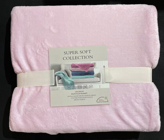 Leuke fleece plaid Licht Roze 150 x 200 | bol