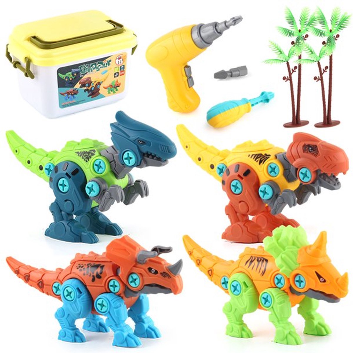 Anpro Speelgoed Dinosaurus DIY set - Schroevendraaier - 3-6 jaar ...
