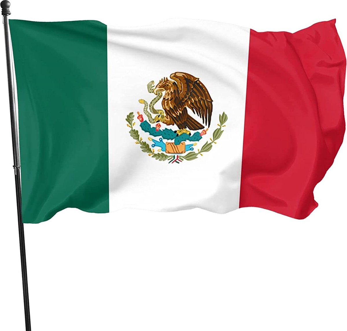 Grote Mexicaanse Vlag 90x150cm - Vlag Mexico - van Heble® *** | bol.com