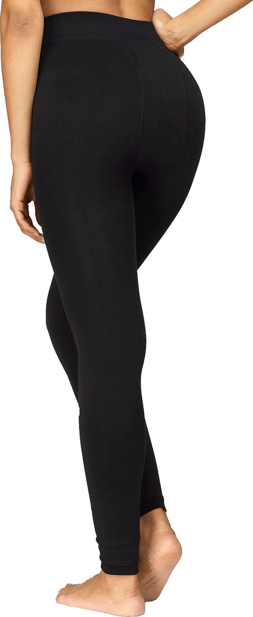 Thermo Legging Dames - Dames Thermo Broek - Fleece - Zwart - Maat XL/XXL (44/46) |... | bol