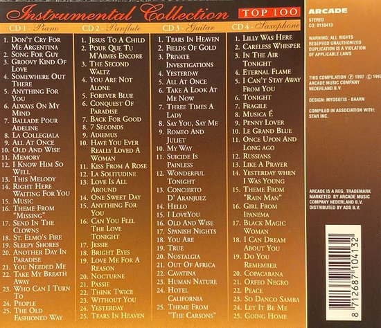 Instrumental Collection Top 100, Various | Muziek | bol
