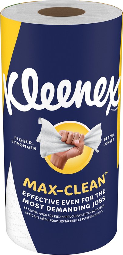 Kleenex keukenpapier - Keukenrol Max Clean - 4 Maxi XL rollen ...