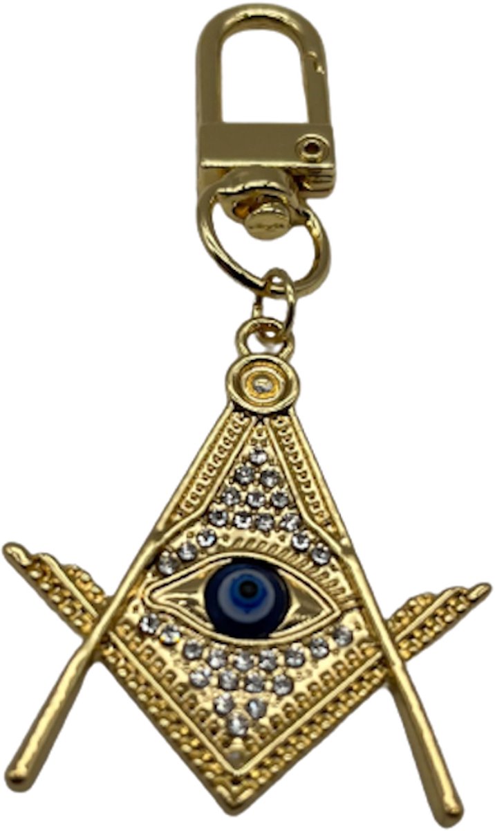 Boze oog ketting, The evil eye necklace, Sleutelhanger, Piramide, Geluk ...