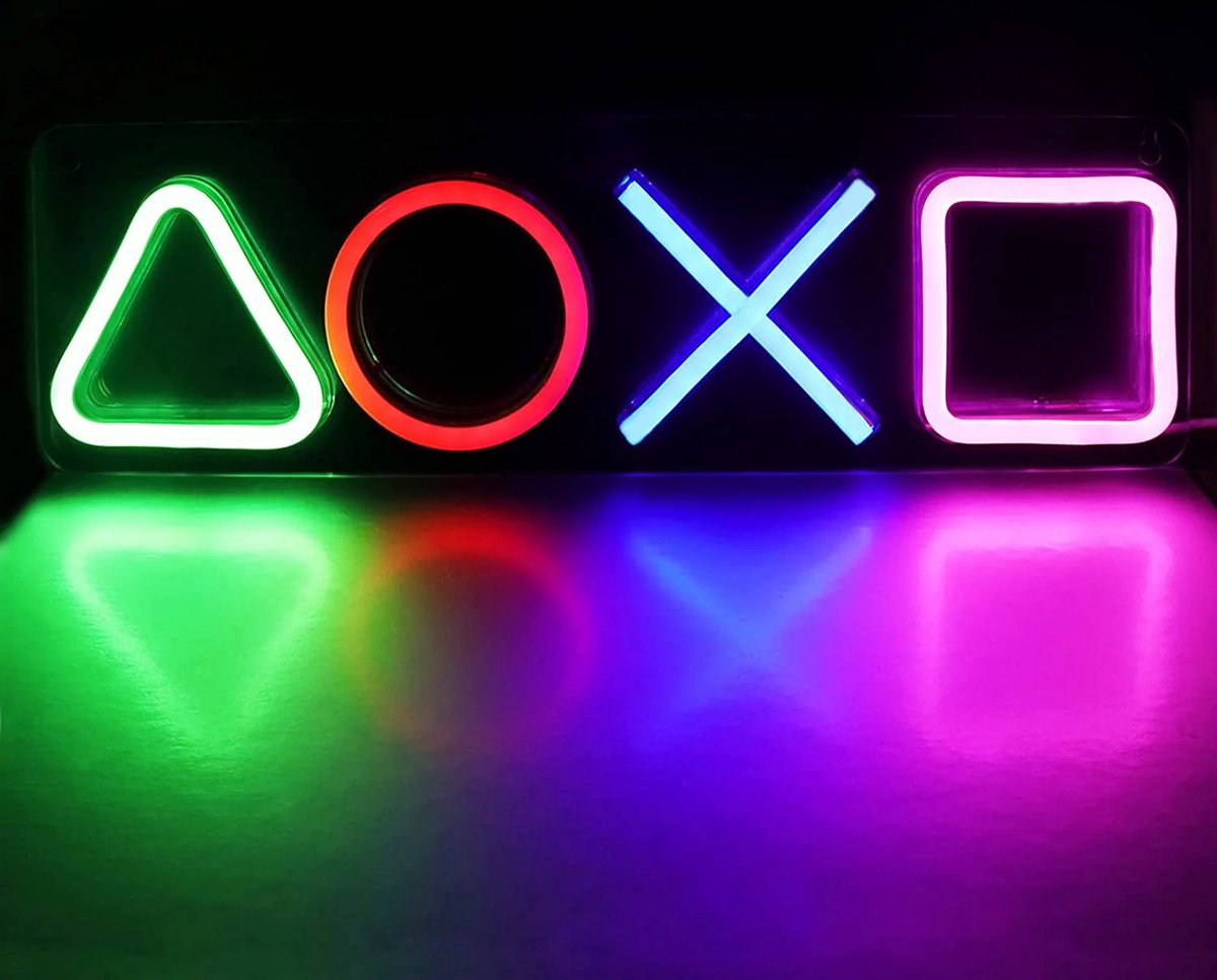 Neon led lamp - Game Controller Buttons - 12 x 42 cm - USB - Neon ...