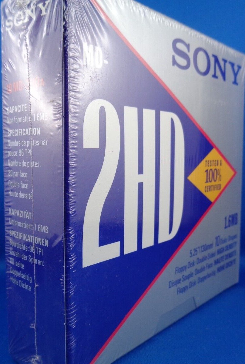 SONY MD-2HD 5.25" DOUBLE SIDED FLOPPY DISK- 10 PACK | bol.com