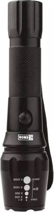 Oplaadbare zaklamp LED 5W 300lm aluminium zwart DIMM (3xAAA) EMOS | bol