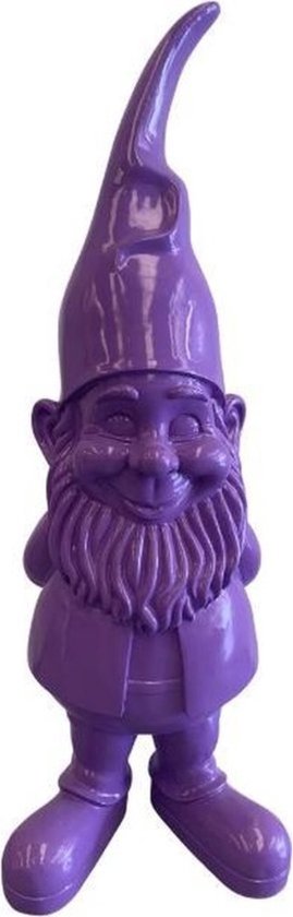 Vtw Living Tuinkabouter - 1 Meter hoge kabouter voor in de tuin - Paars ...