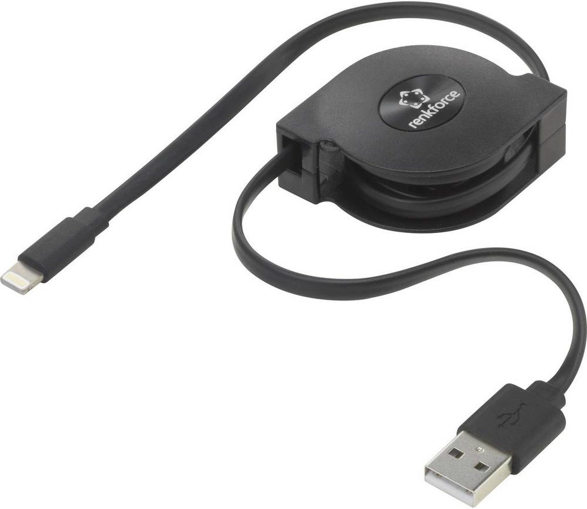 Renkforce USB-kabel USB 2.0 USB-A stekker, Apple Lightning stekker 0.80 ...