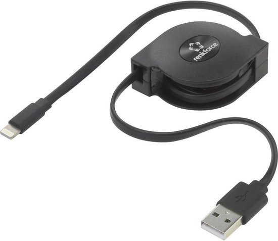 Renkforce USB-kabel USB 2.0 USB-A stekker, Apple Lightning stekker 0.80 ...