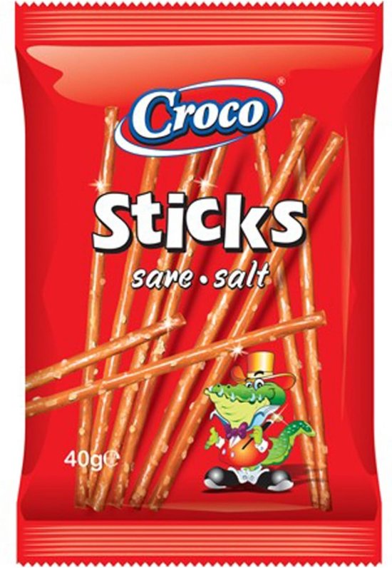 CROCO STICKS SALTED - 40 gram - per 10 verpakt - zoute stengels | bol.com