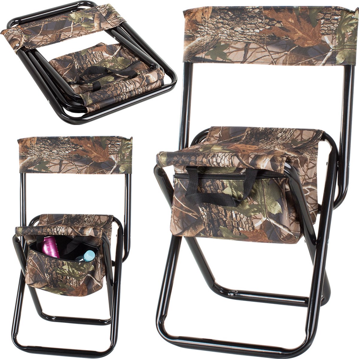 Visstoeltje viskrukje opvouwbaar stoel met reistas met opvouwbare ...