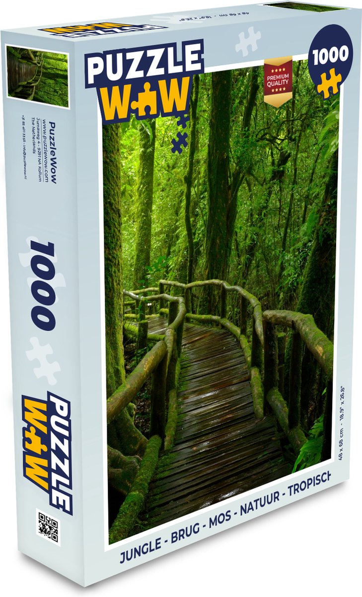 Puzzel Jungle - Brug - Mos - Natuur - Tropisch - Legpuzzel - Puzzel ...