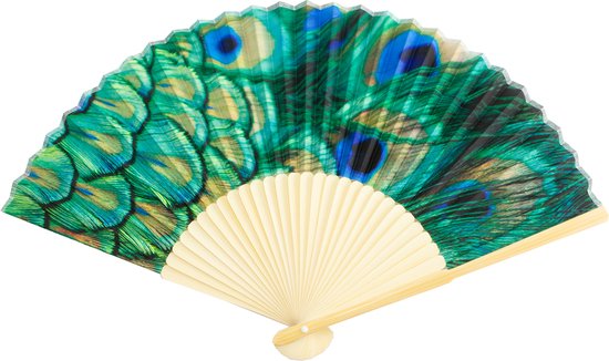 Hand waaier, Pauwenveren | bol