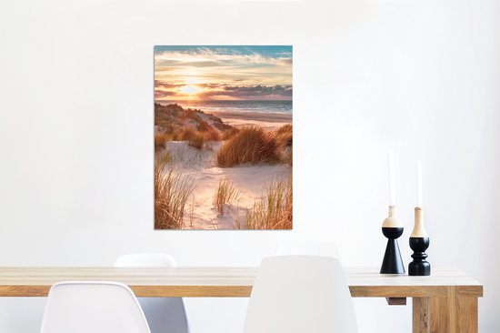 Wanddecoratie Metaal - Aluminium Schilderij Industrieel - Duin - Planten -... | bol