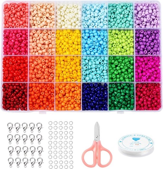 Kralen Set | Sieraden Maken | Rocailles Kralen | Regenboog kralen | Kralenketting |... | bol.com