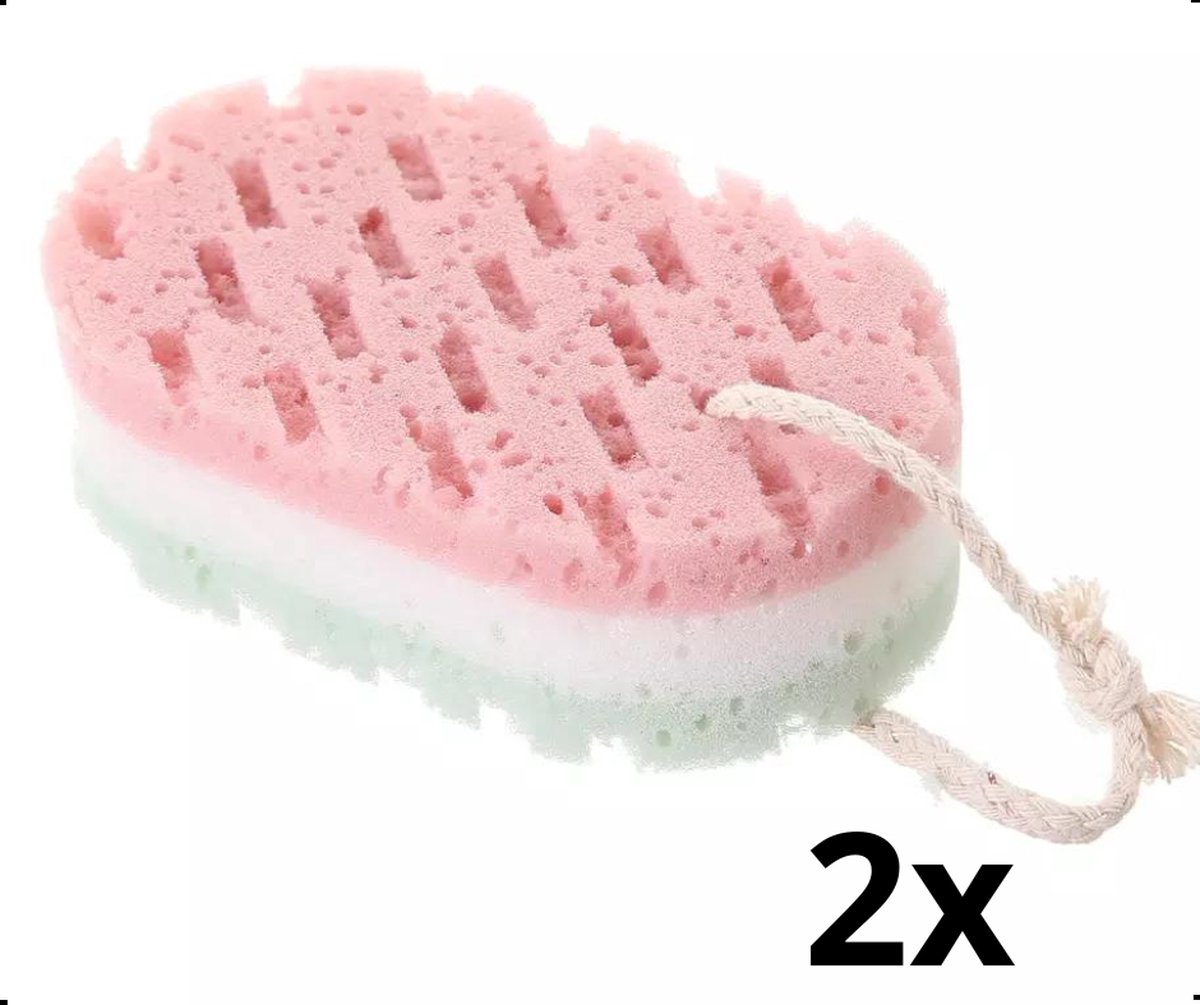 Bwa Commerce - 2 stuks Luxe Massagespons met ruwe kant en zachte kant ...