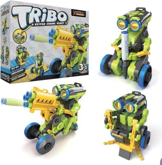 Construct & Create Tribo Keypad Coding Robot - Experimenteerset - DIY Coderingsrobot -... | bol