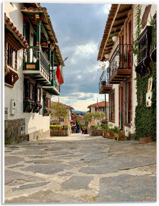 WallClassics - PVC Schuimplaat- Gekleurde Balkon - 30x40 cm Foto op PVC ...