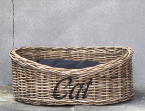 Inspired By Sacha - Rotan Kittenmand "Cat" 38 x 33 x 16 cm | bol.com