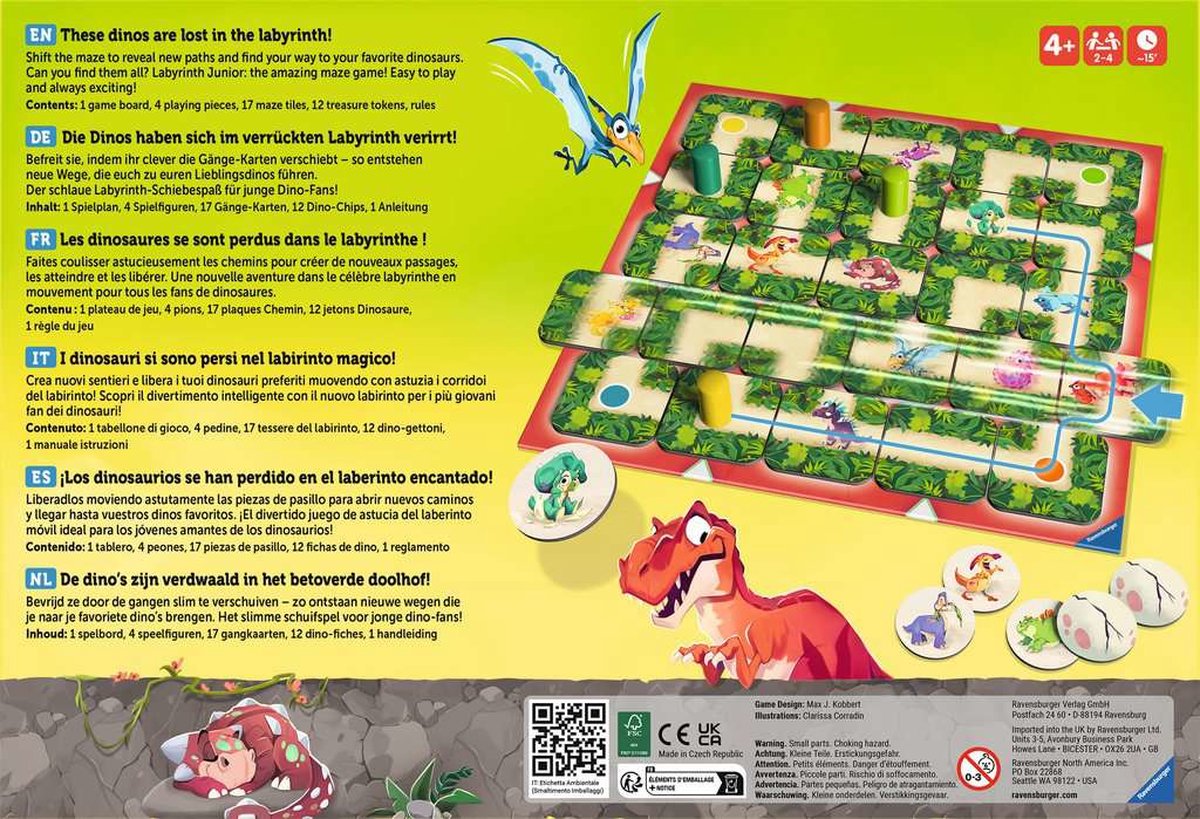 Ravensburger Doolhof Junior Dino - Bordspel | Games | bol