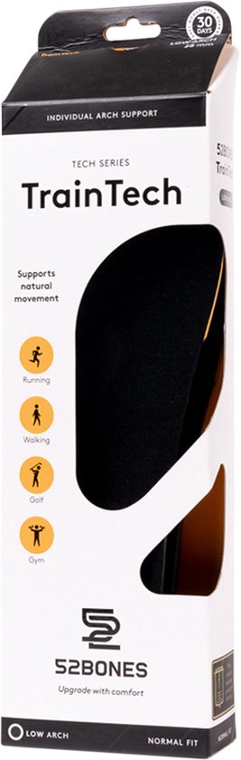52Bones TrainTech Low Arch - premium inlegzolen met lage voetboog - middenvoet... | bol