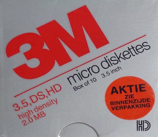 3M High Density High Capacity 3.5 inch diskettes 2.0 MB DS, HD | bol
