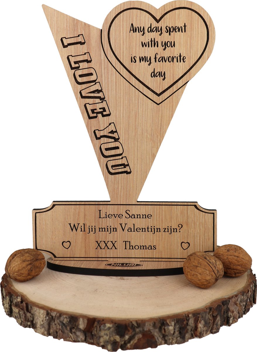 Award Valentijn - 14 februari - Valentijnsdag - houten wenskaart ...
