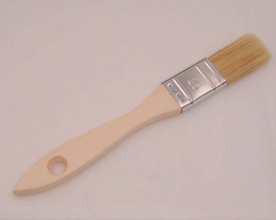 Houten bakkwast small - natuurharen - smalle kwast om te bakken - hout ...