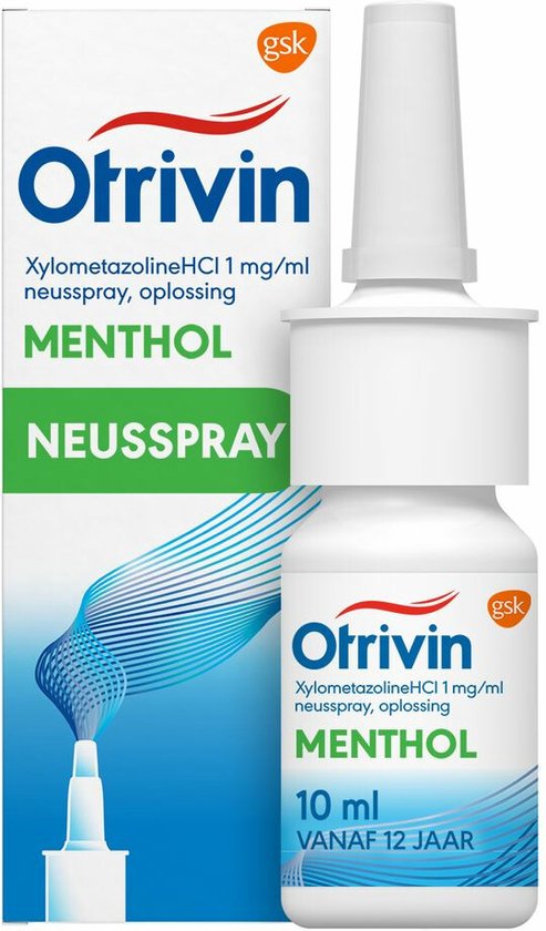 Otrivin Menthol Neusspray Xylometazoline 1 mg/ml - 3 x 10 ml | bol.com