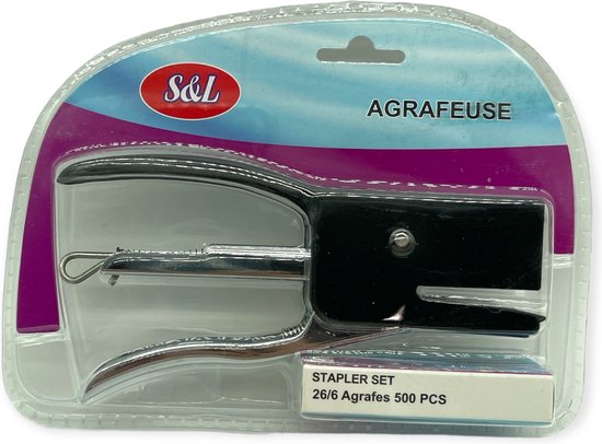 Metalen Zwarte Nietmachine met 500 Nietjes - Compleet Set | bol