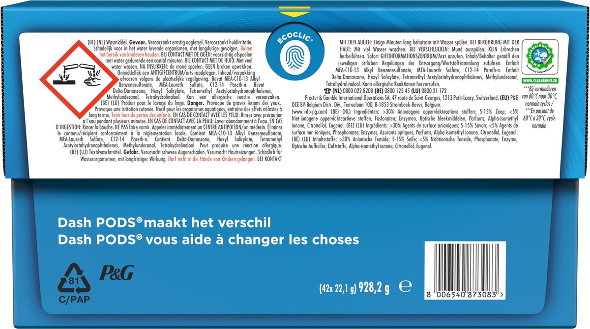 Dash All in 1 Pods - Waspods - Witter Dan Wit - 4 x 42 Wasbeurten ...