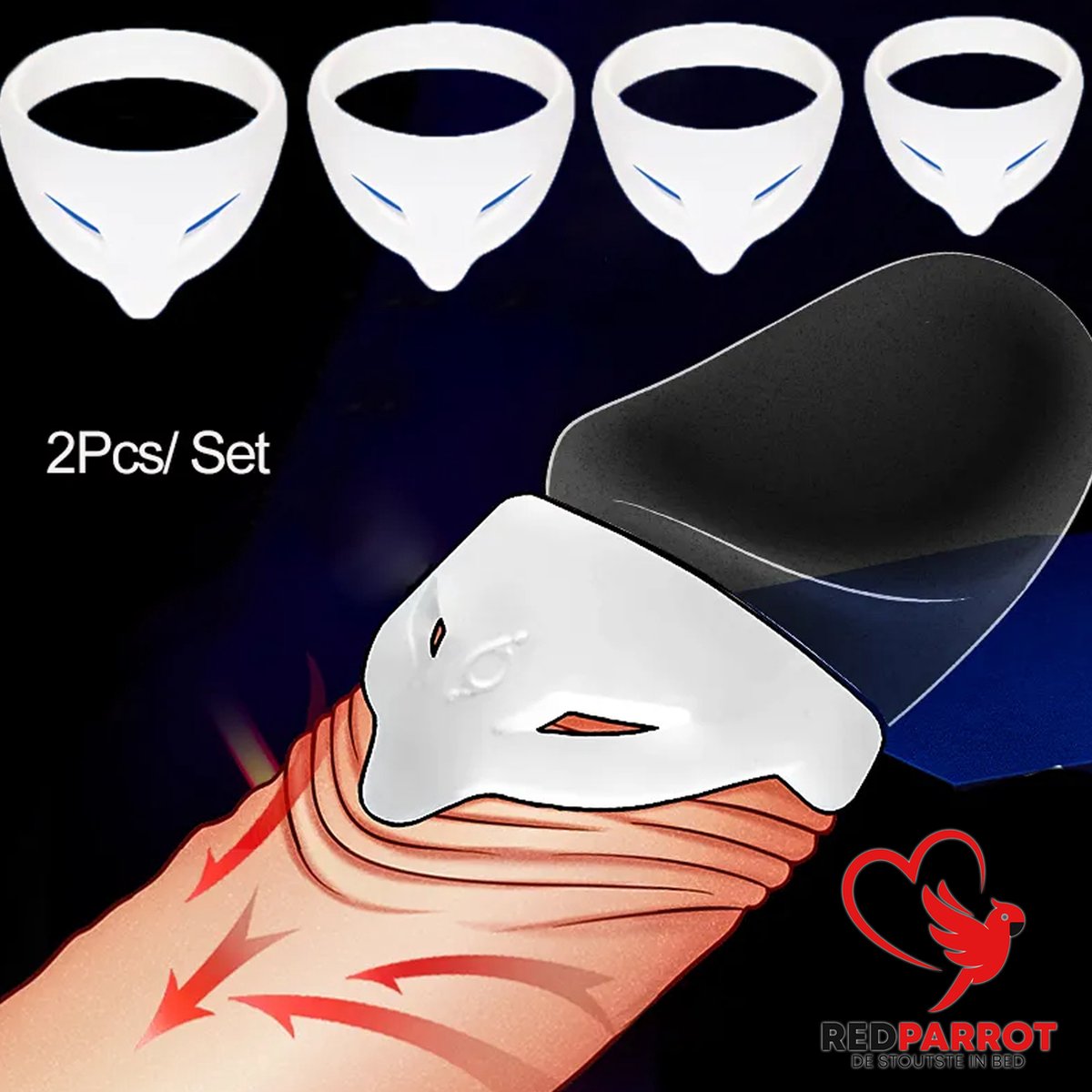 Voorhuid corrector 2 STUKS | Eikelring | Penisring | Ring | Klaarkomen uitstellen |... | bol