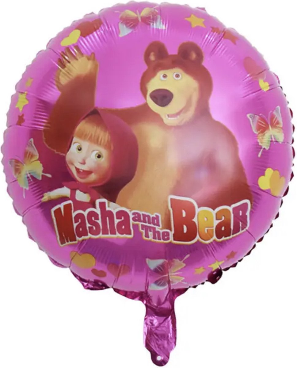 Masha en De Beer Roze Ballon - 18 inch - 1 st Masha Ballon - Masha en ...