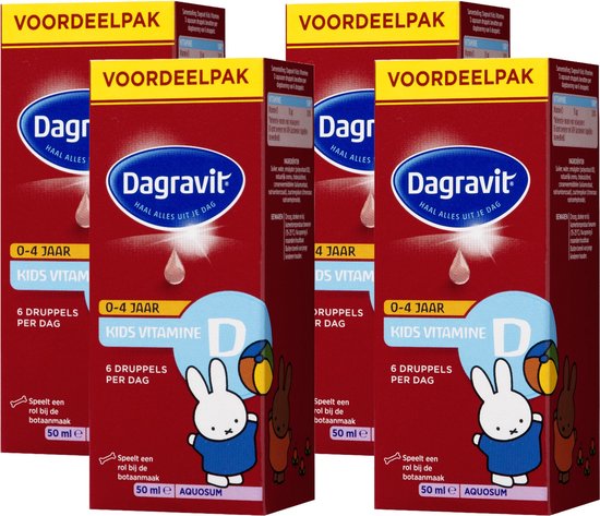 Dagravit Kids Vitamine D Voordeelverpakking - Nijntje - Vitaminen - 50 ...