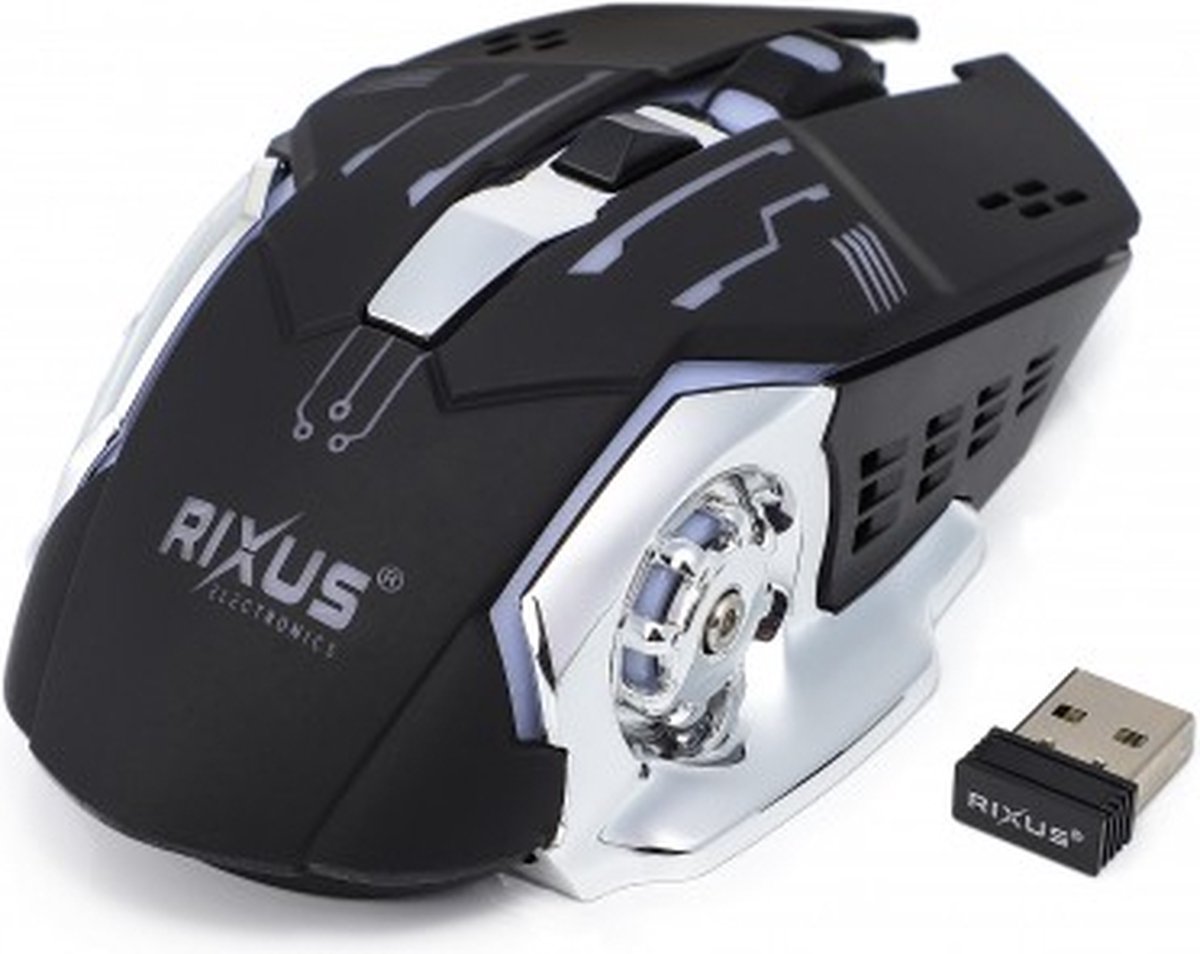 Rixus G-Pro - Draadloze Gaming Muis - Stijlvol en Compact - Zwart - Led ...